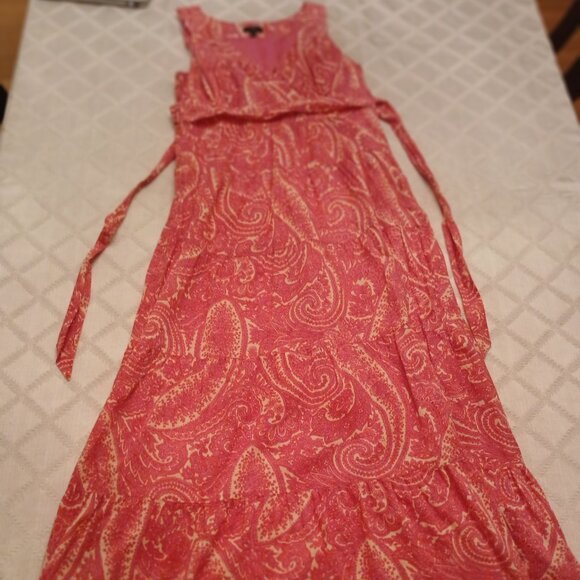 Talbots | Dresses | Talbot Petite Long Pink Dress | Poshmark